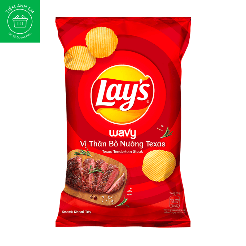 Bánh Snack Khoai Tây Miếng Lay's Wavy dạng gói các vị | Lazada.vn