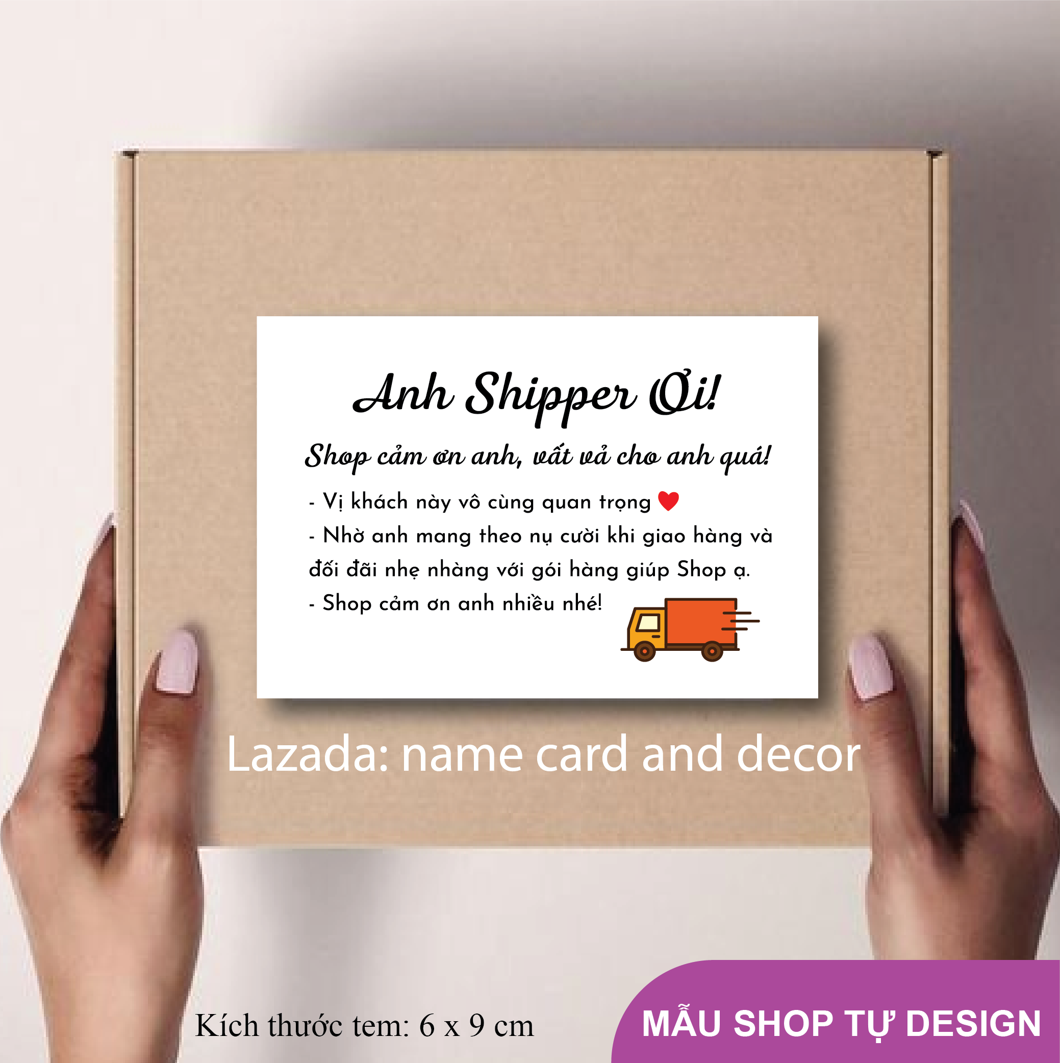 Tem dán cảm ơn shipper, decal nhãn dán | Lazada.vn
