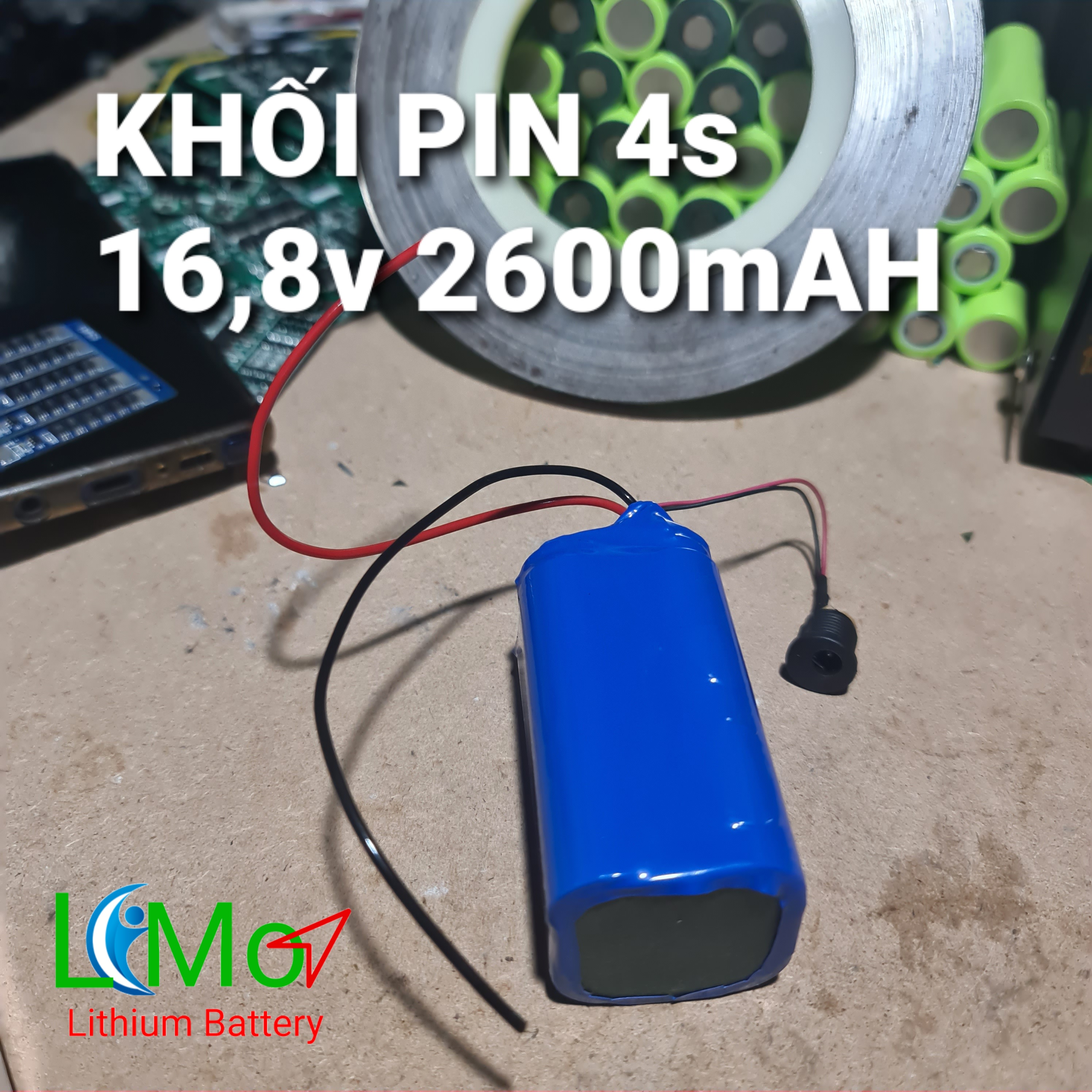 KHỐI PIN Lithium I-on 4S 16,8v (Pin cao cấp dòng xả cao 20A). Được đóng ...