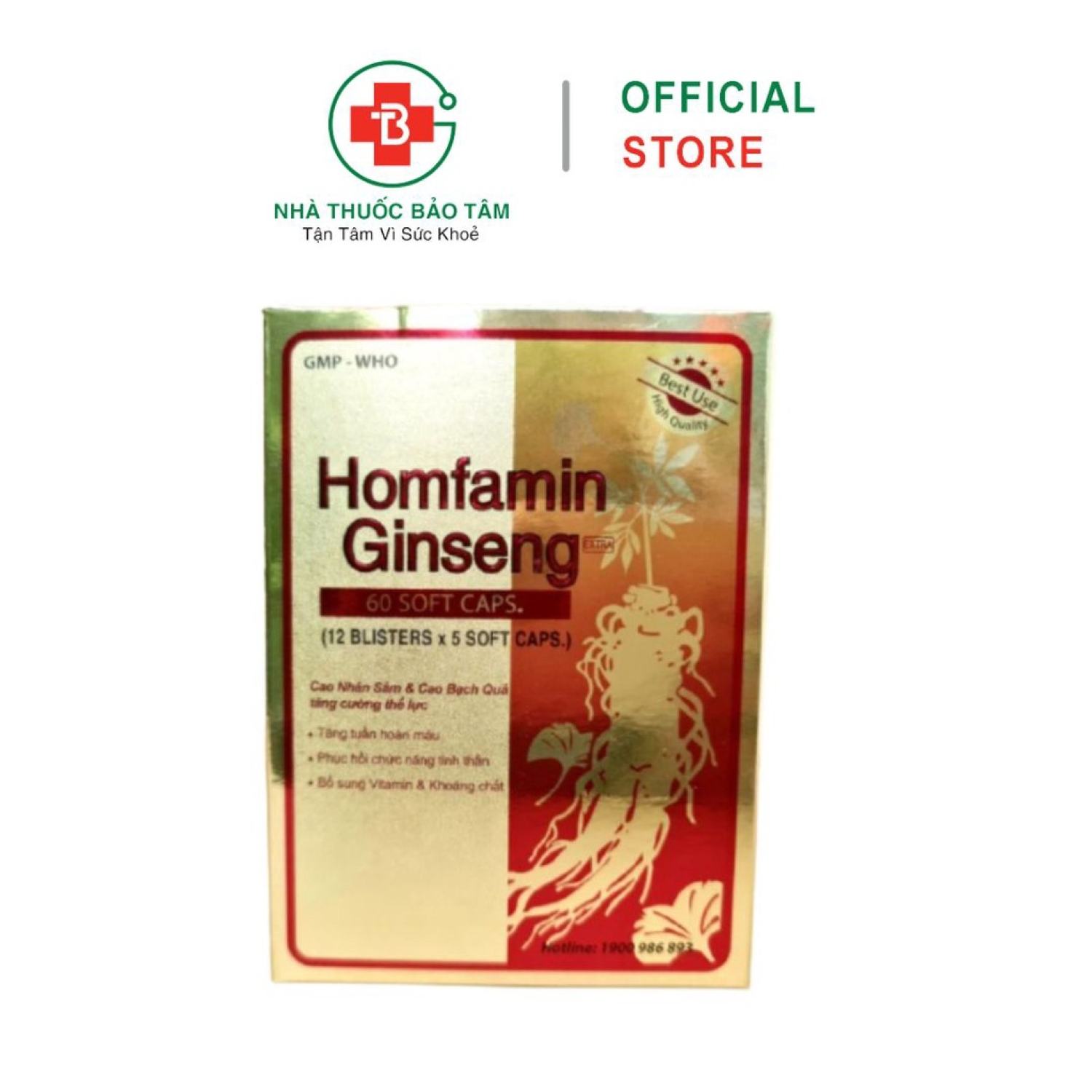 Homfamin Ginseng Tăng Cường Bồi Bổ Sức Khỏe Nguyên Liệu Nhập Khẩu Mỹ ...