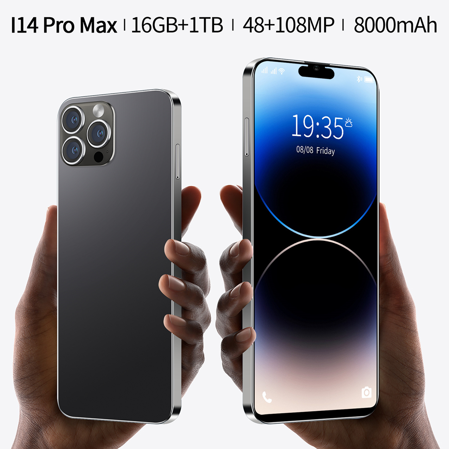 Smartphone nguyên bản i14 Pro Max Điện thoại di động 73 inch màn hình ...