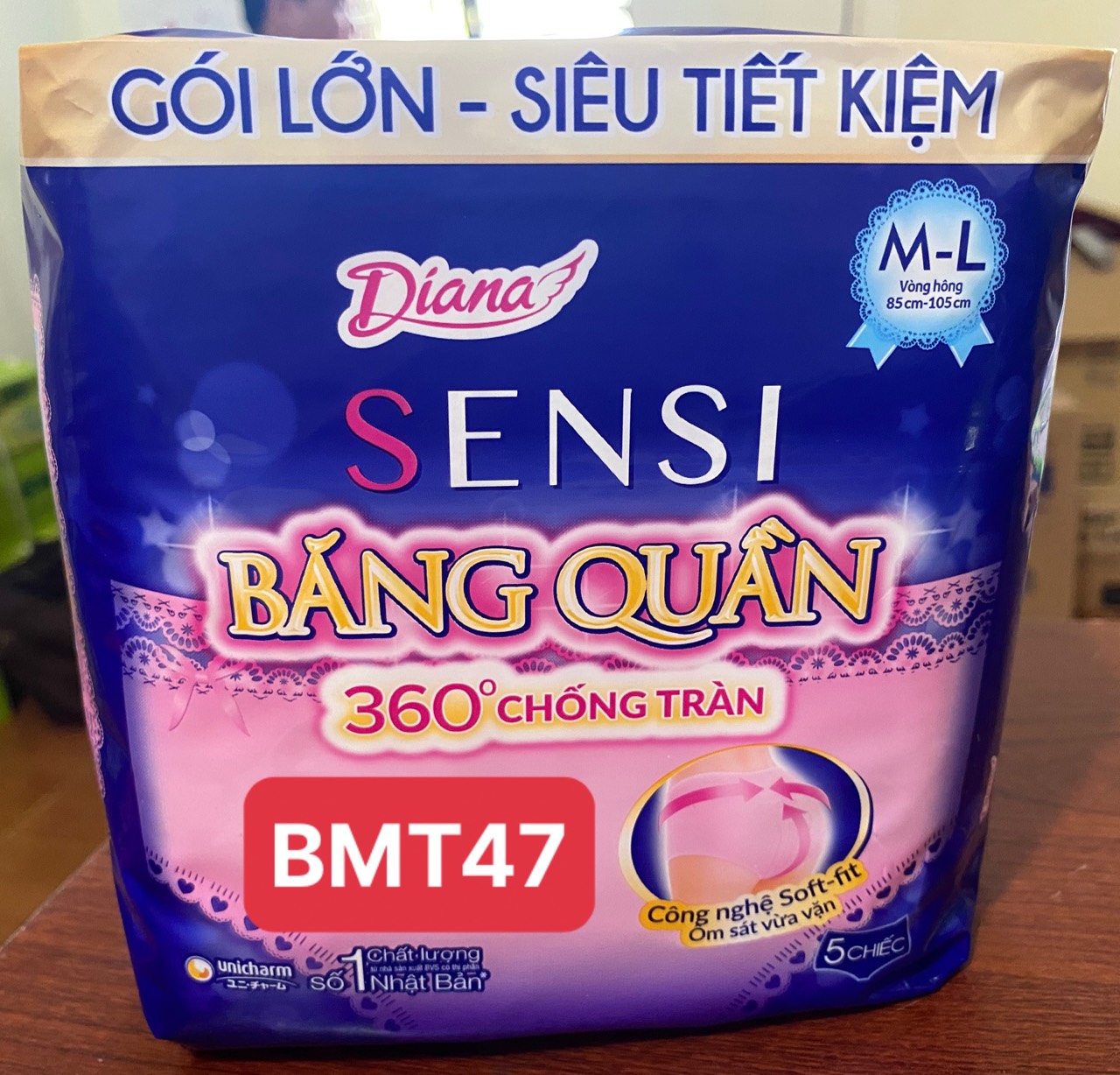 Băng Vệ Sinh Ban Đêm Dạng Quần Diana Size M-L5 Miếng Gói Lớn Tiết Kiệm ...