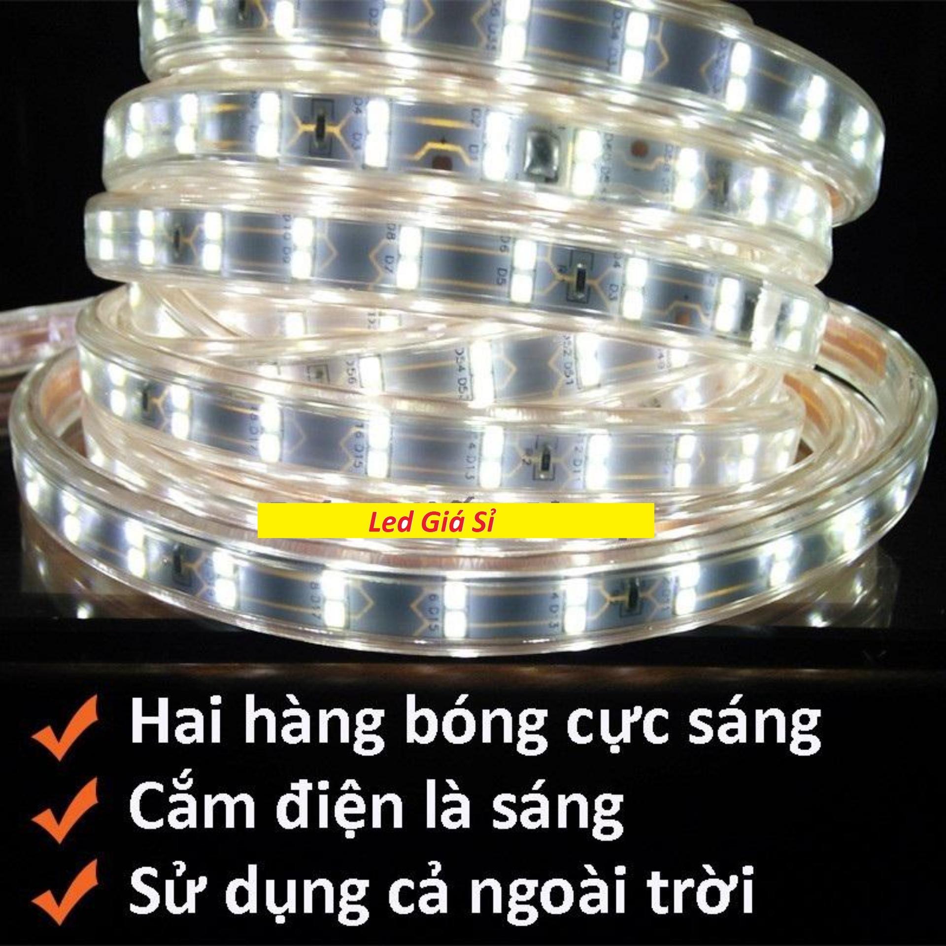 Đèn led dây 2835 5m 220v tặng kèm 1 dây nguồn tốt. Điếp áp: 220V Chiều ...