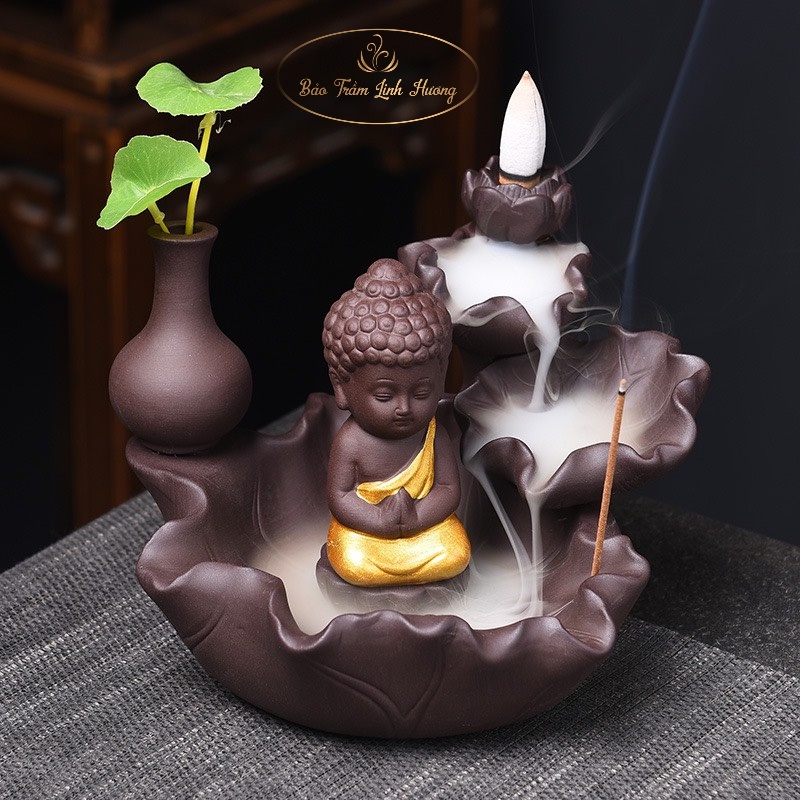 Giá Sale Thác Khói Nụ Trầm Hương Lư Xông Trầm Đốt Nhang Đồ Thờ Phong Thủy Phật Giáo Bằng