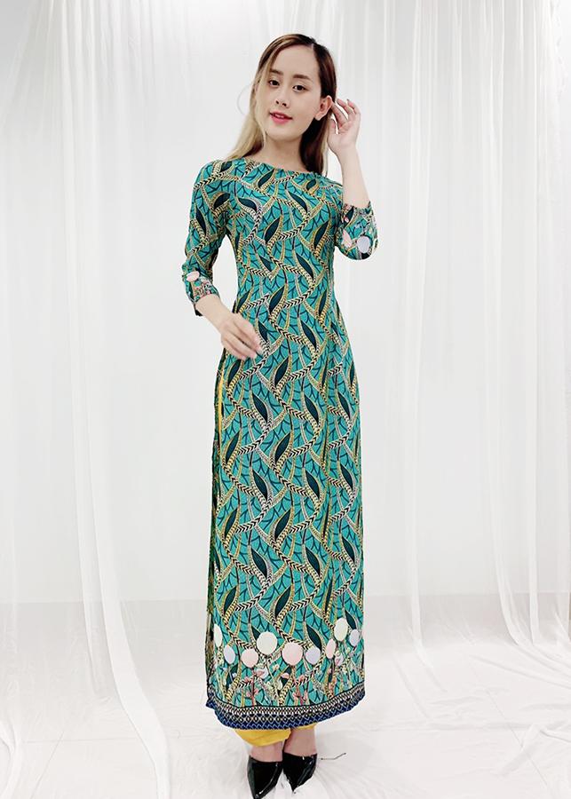 GOTI - Set Áo Dài Truyền Thống Kiểu Áo Dài In Họa Tiết Sắc Màu Kèm Quần ...