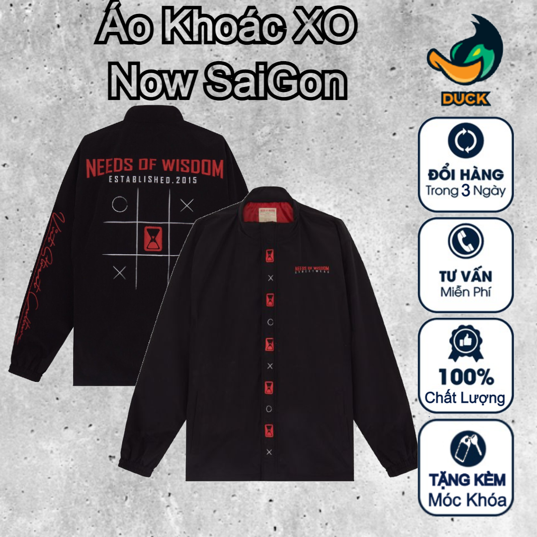 Áo Khoác Nam Nữ NOWSAIGON NEEDS OF WISDOM Form Rộng Unisex Chất Dù 2 ...