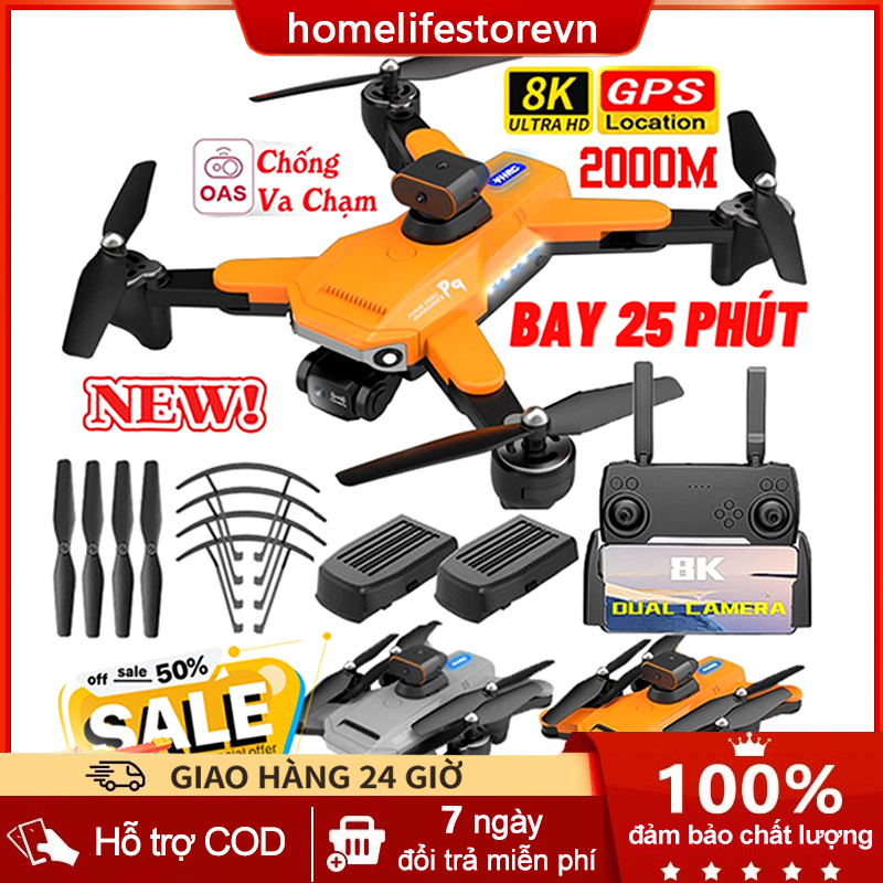 Máy bay Flycam E99 PRO phiên bản mới có 2 camera kép pin 1800mAh, máy ...