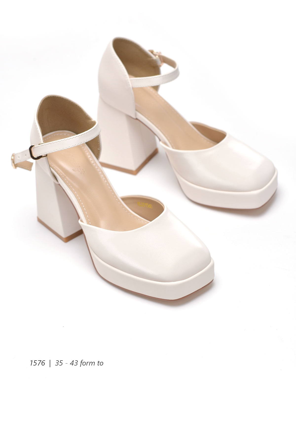 Giày Cao Gót Đế Đúp 9cm Mary Jane Đi Tiệc Big Size Merly 1576 [ 35 - 43 FORM TO ] Giày Cao Gót ...