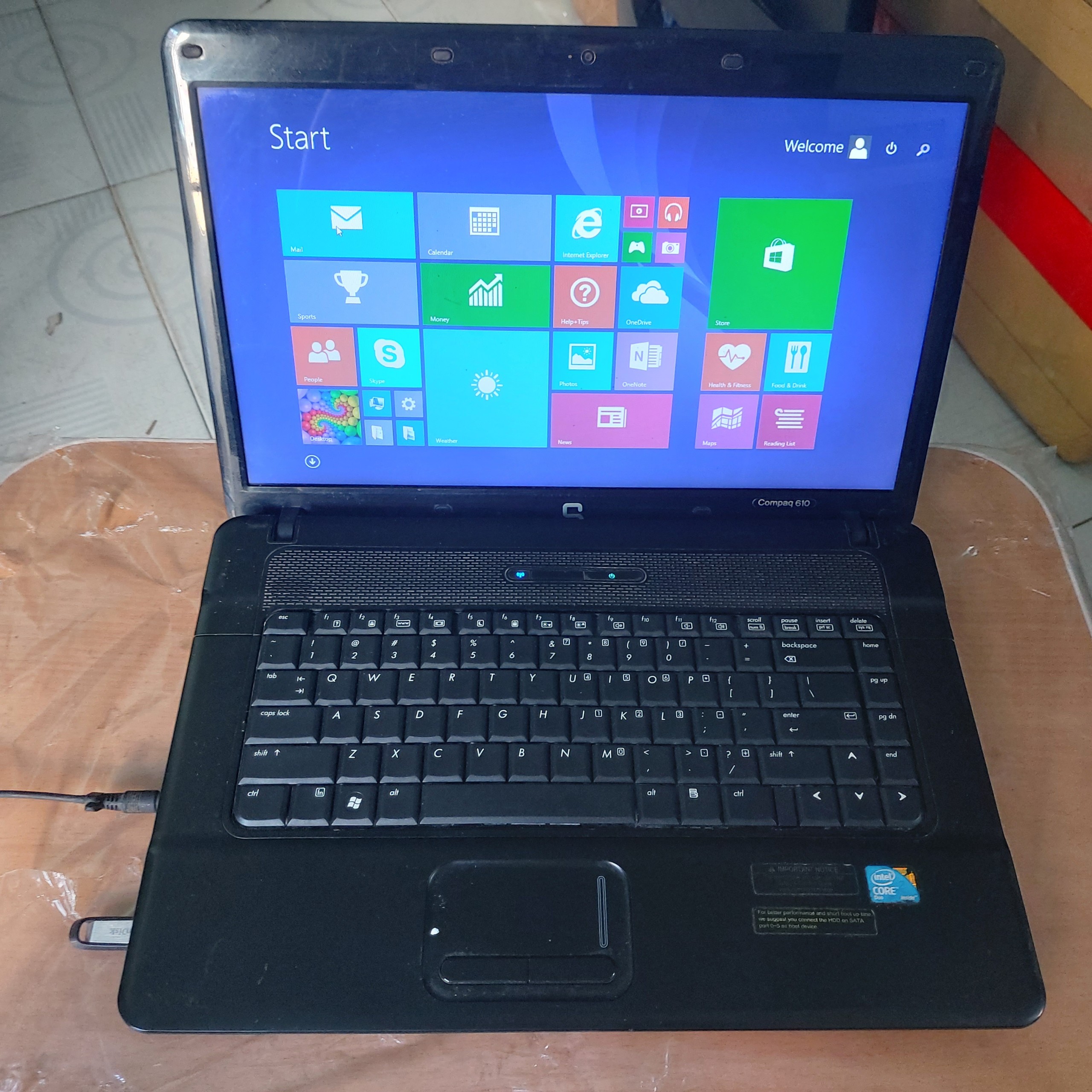 Laptop Hp compaq 610 C2D T5870 ram 4G màn hình 14 inch phầm mềm Windows ...