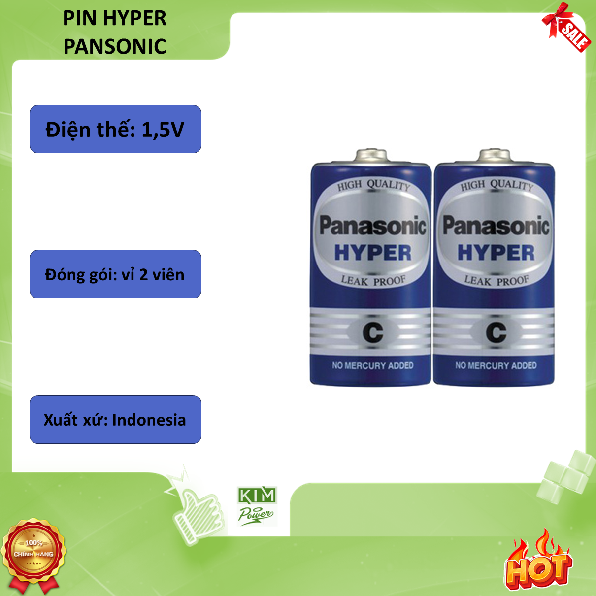 Pin Panasonic Hyper - Màu xanh | Lazada.vn