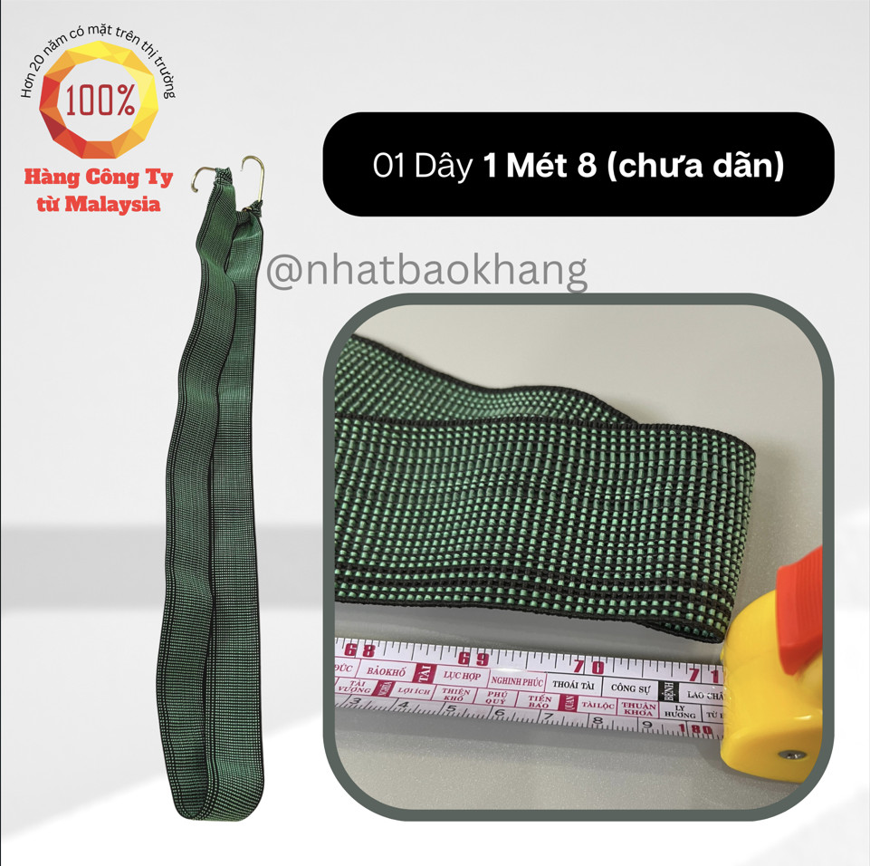 [HÀNG CÔNG TY MALAYSIA] Dây ràng chở hàng cao cấp LOẠI 1, dài 1.8M/2.5M/3M/4M (chưa dãn) - Dây ...