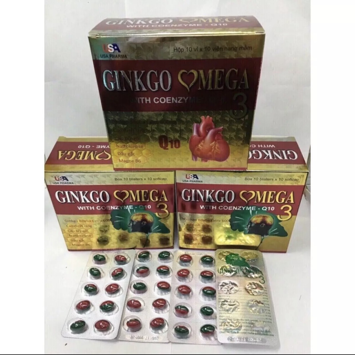 GINKGO OMEGA 3 Hoạt huyết dưỡng não 100 viên - MixASale