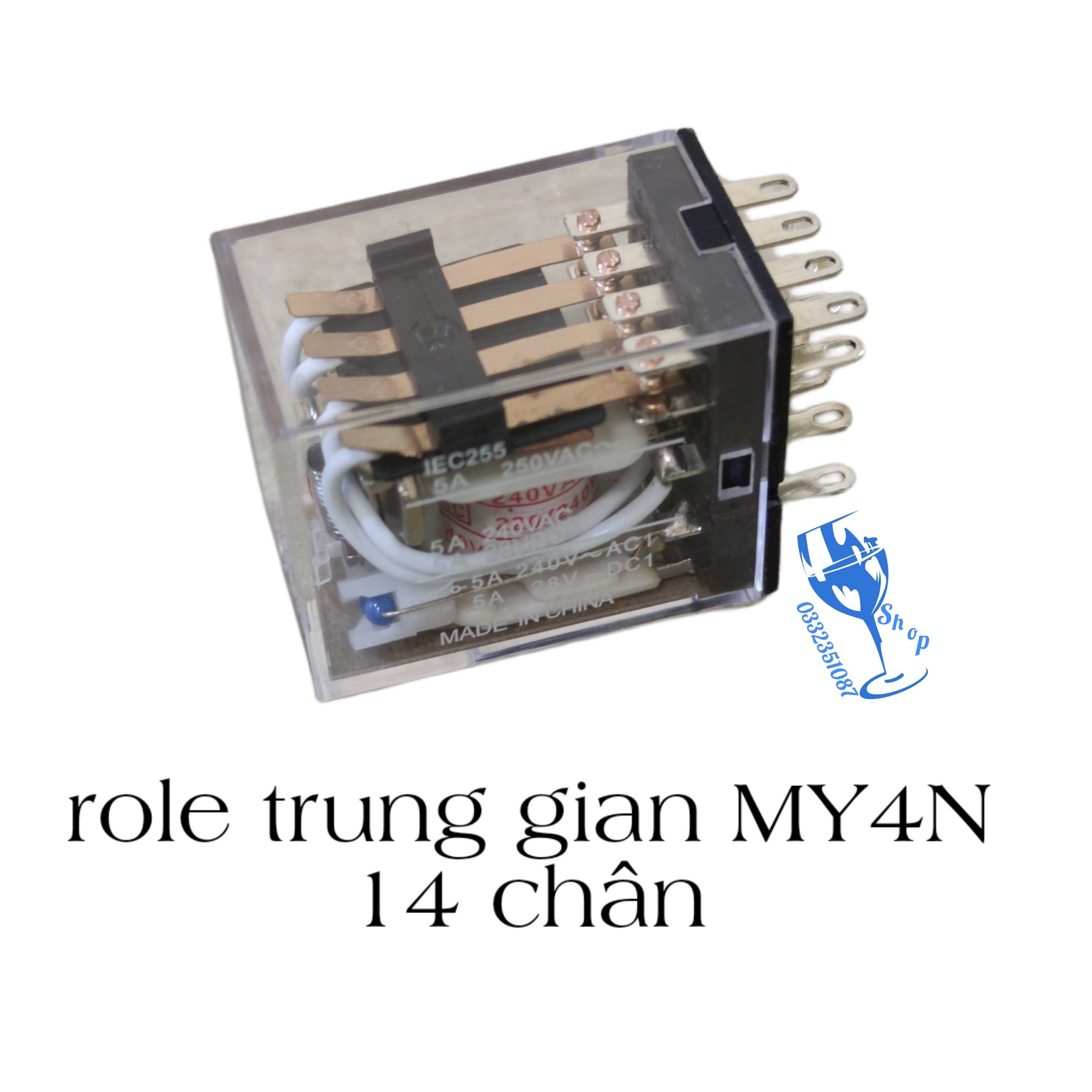[Ảnh thật] Rơ le trung gian rơle kiếng 12V 24V 220V đế 14 chân MY4N ...