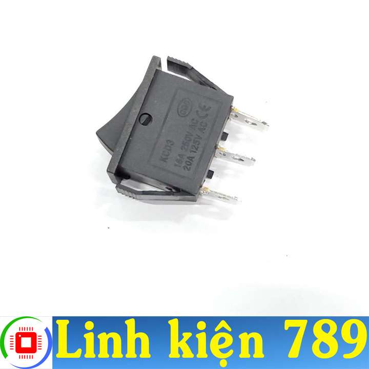 Công Tắc Bập Bênh KDC1-11 3A250VAC 2 Chân - Kích Thước 8.513.5mm - Màu Đen màu đỏ - MixASale