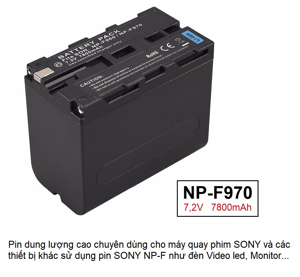 Pin NP-F dung lượng cao chuyên dùng cho Máy quay phim SONY, Đèn Led ...