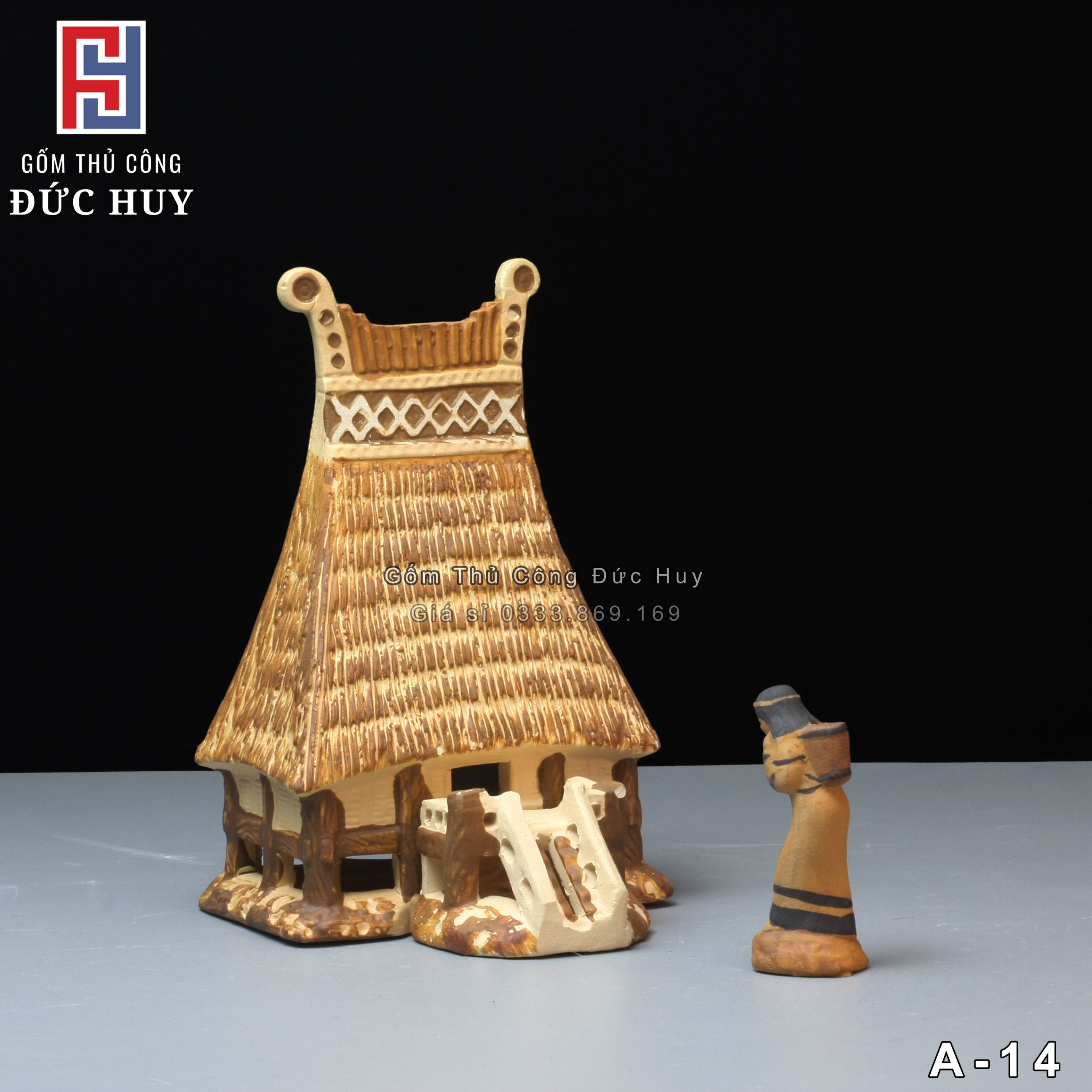 Mô hình Gốm Nhà Rông Tây Nguyên - Trang Trí Hòn Non Bộ - Tiểu Cảnh - Bể ...