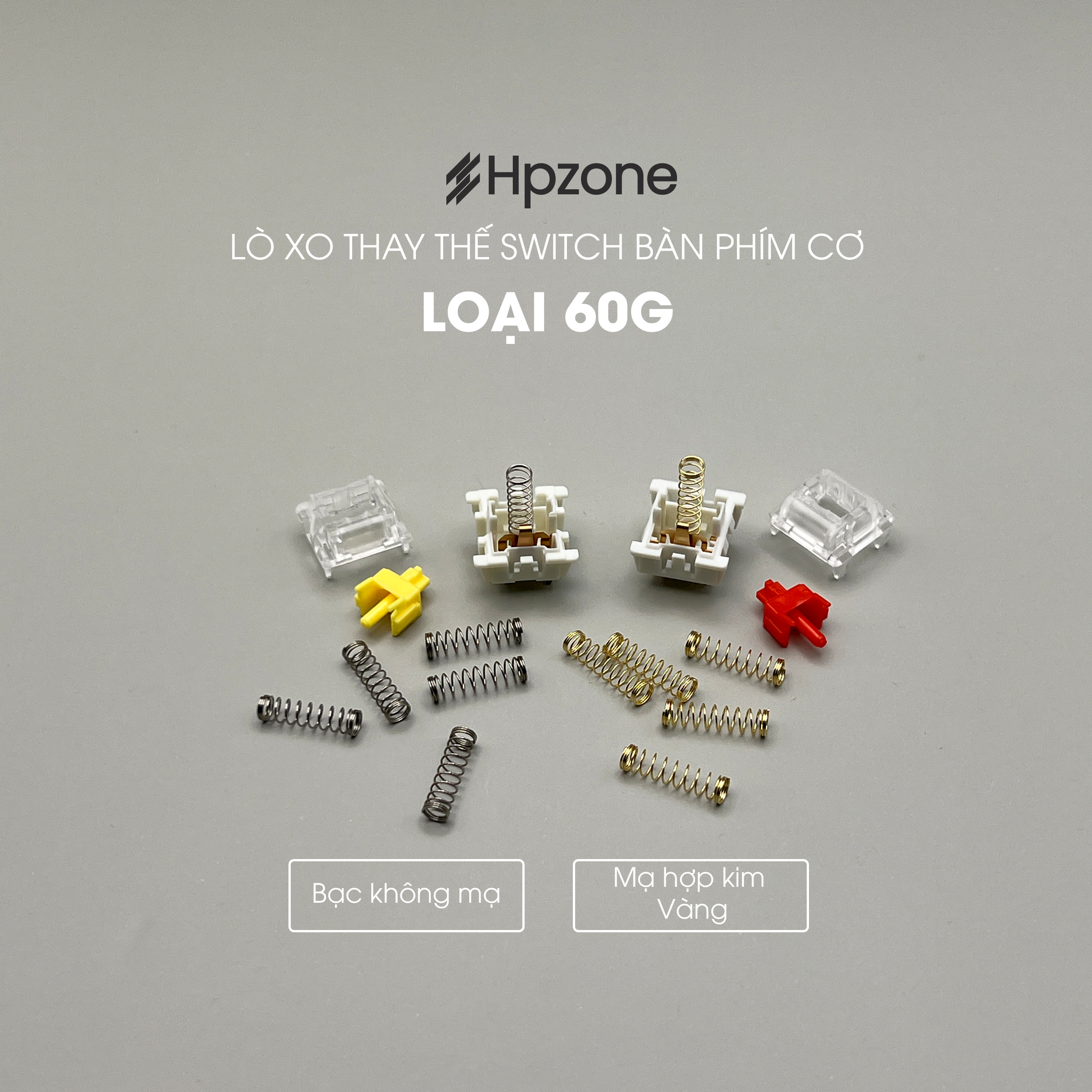 Lò xo Switch 60g lò xo 60g thay thế cho Switch bàn phím cơ loại Bạc hoặc Vàng | Lazada.vn