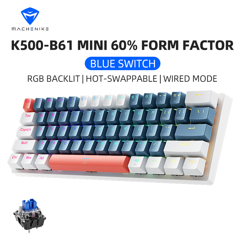 Machenike K500 B61 Bàn phím cơ 60% phím bàn phím có dây Bàn phím chơi ...