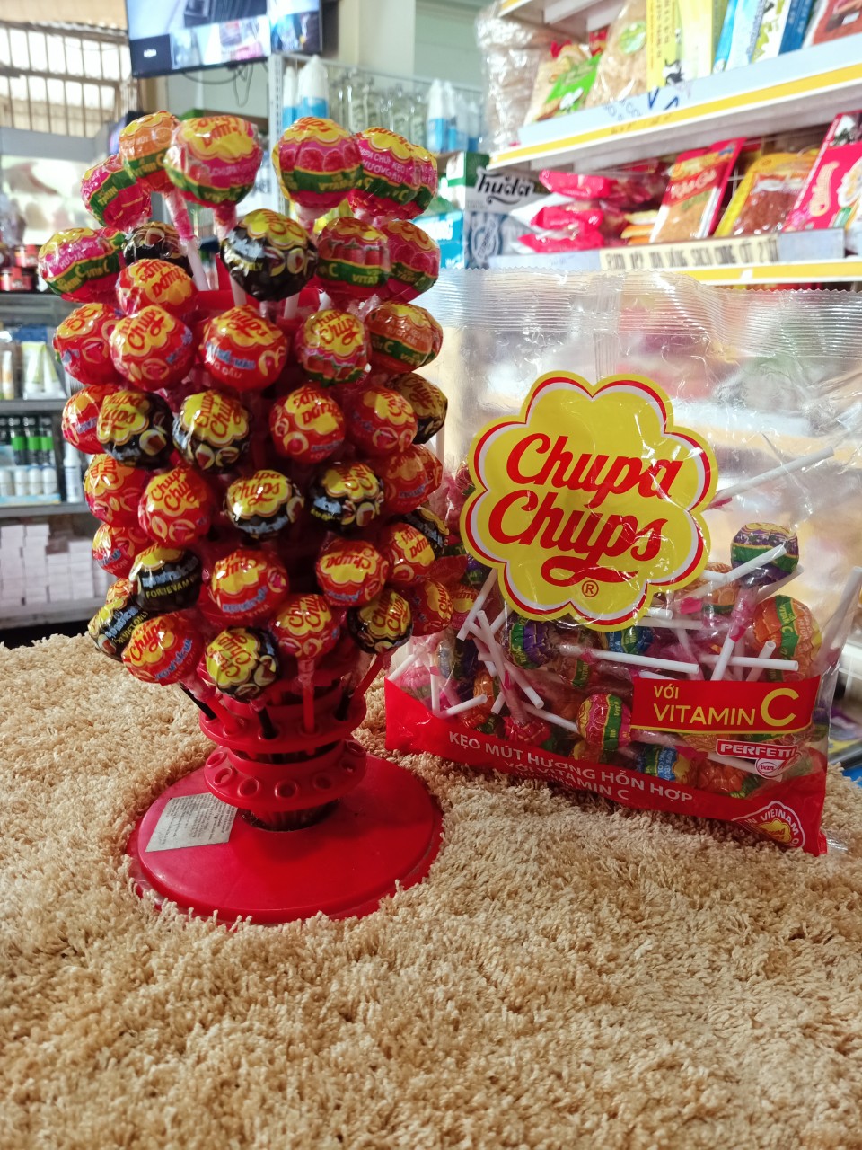 kẹo mút chupa chup hương trái cây bổ sung vitamin C - MixASale