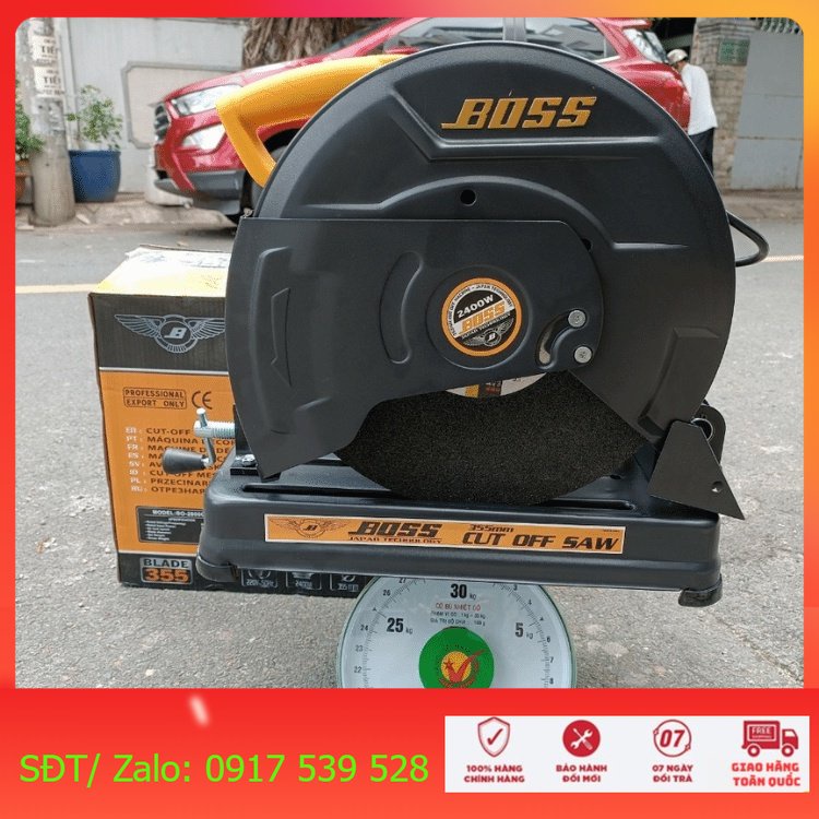 MÁY CẮT SẮT BÀN BOSS 355MM 2200W 2300W 2400W tặng đá cắt BẢO HÀNH 6 ...