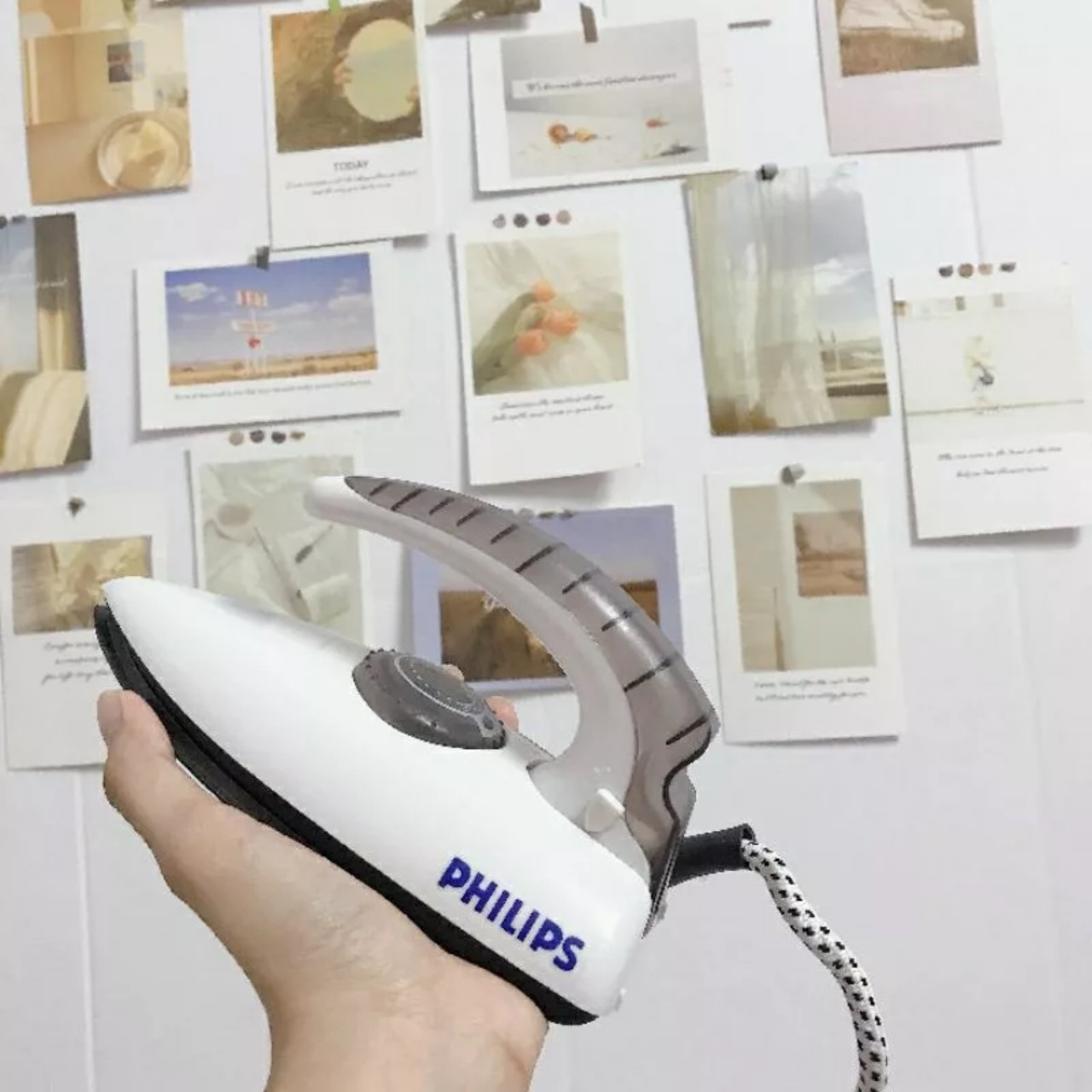 Bàn ủi du lịch mini Philip gấp gọn tiện lợi - Bàn là khô philip xếp gọn ...