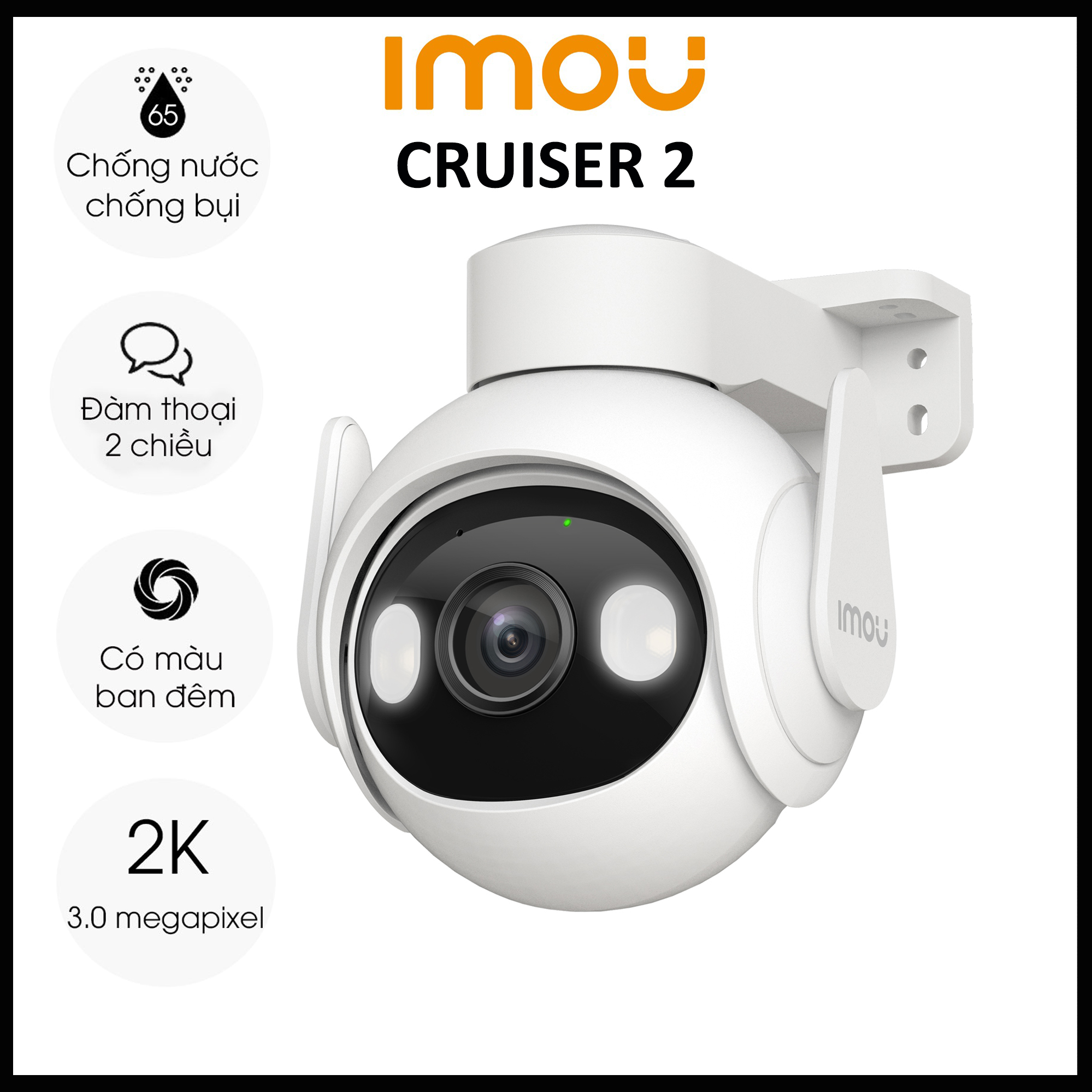 Camera IMOU PTZ CRUISER 2 3M 2K Xoay 360 Độ- Đàm Thoại 2 Chiều- Ban Đêm ...