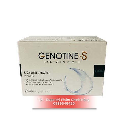 (CHÍNH HÃNG) Viên Uống Genotine S Đẹp Da Bổ Sung Collagen Lcystin Sáng ...
