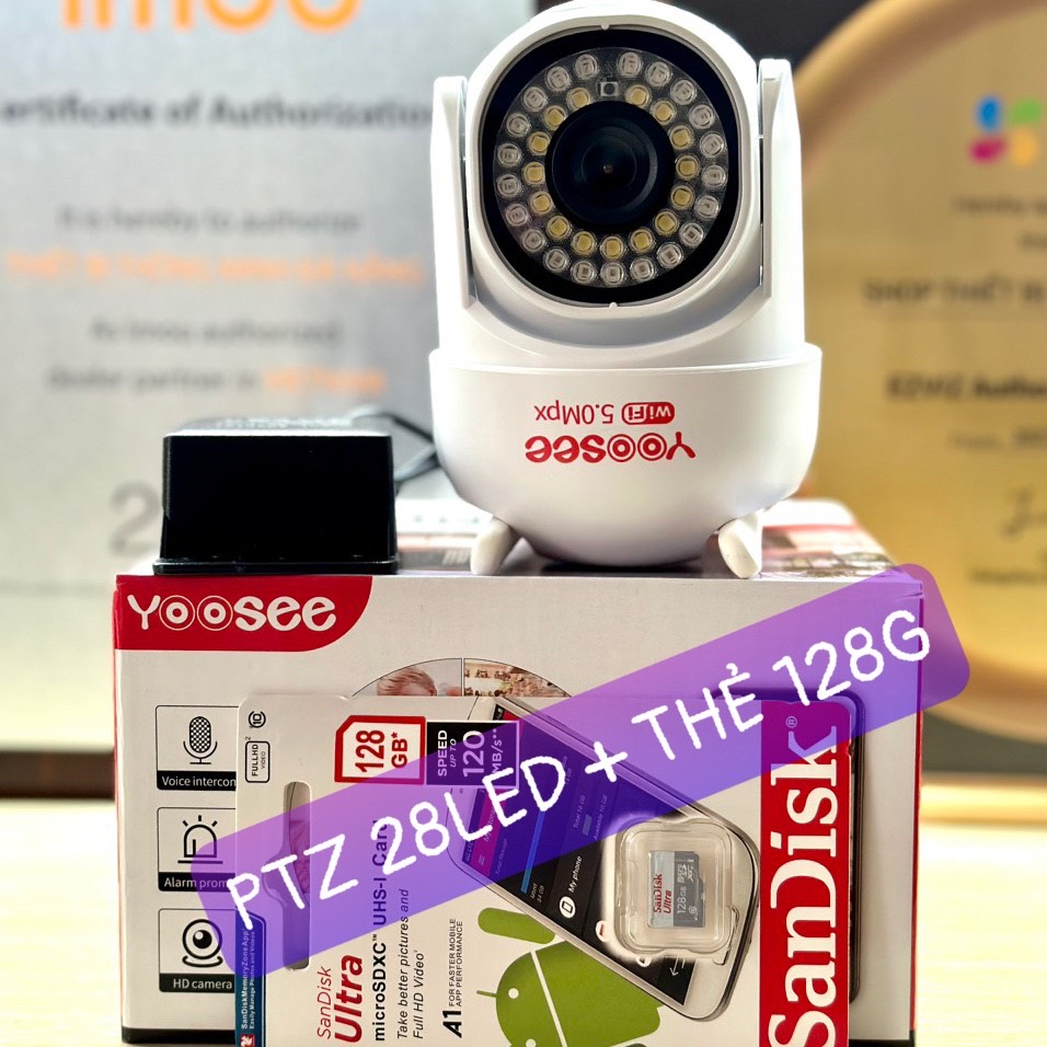 Camera Wifi Ptz Yoosee Mini 28 Led ngoài trời 2.0MP, Chống Nước, Ban ...