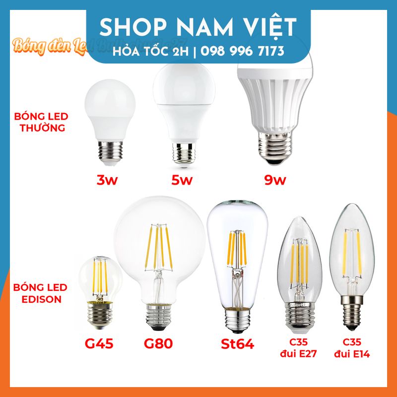 Bóng led Edison G45 vỏ trong công suất 4W - Đèn Khả Hân Bóng đèn led ...