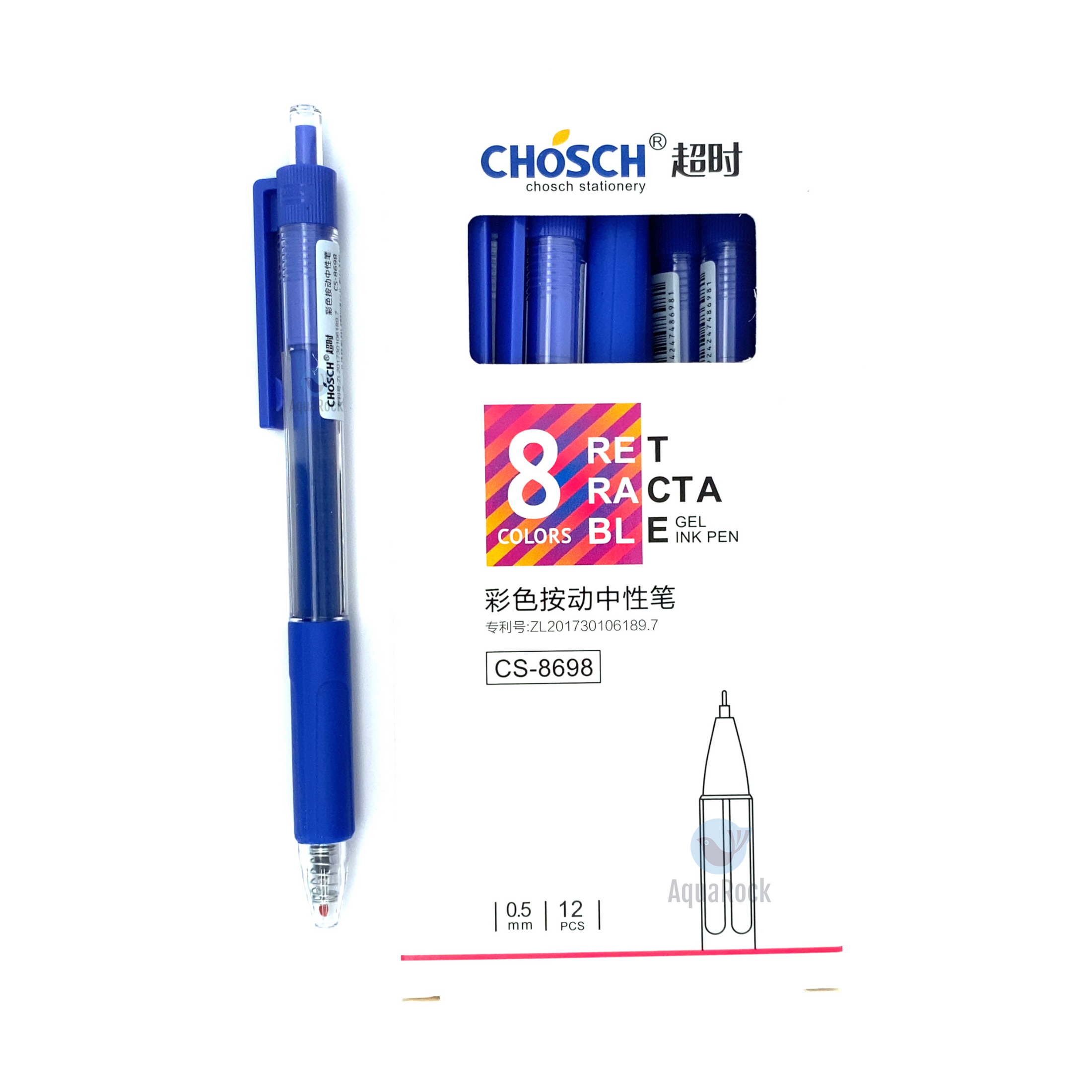 Hộp 12 cây bút viết gel nước Chosch CS-8698 / 8698 nhiều màu xanh / tím / đỏ / đen | Lazada.vn