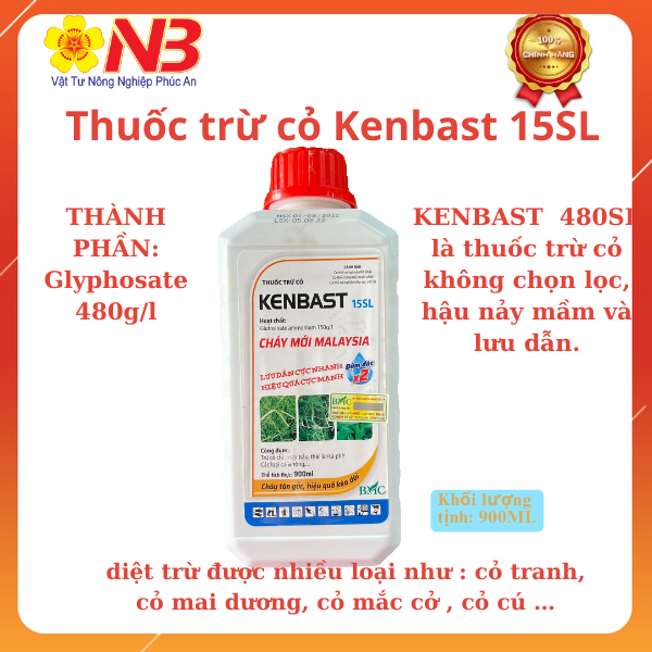 Giao ngẫu nhiên Thuốc trừ cỏ Kenbast 15SL- 900ml hoặc mẫu Kenup Vua ...