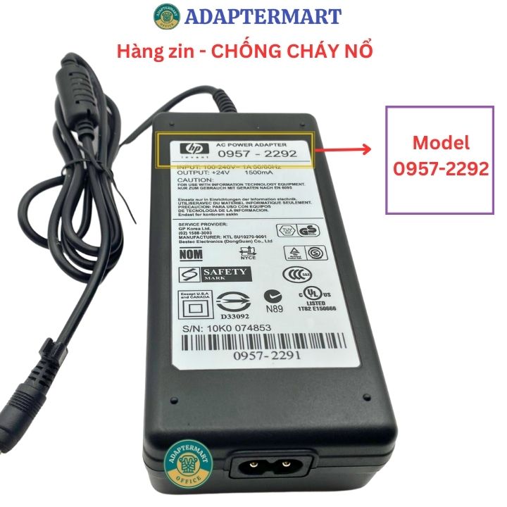 Bộ nguồn máy scan HP ScanJet Pro 2000 s1 S2 , adapter scan HP 2000 S1 ...
