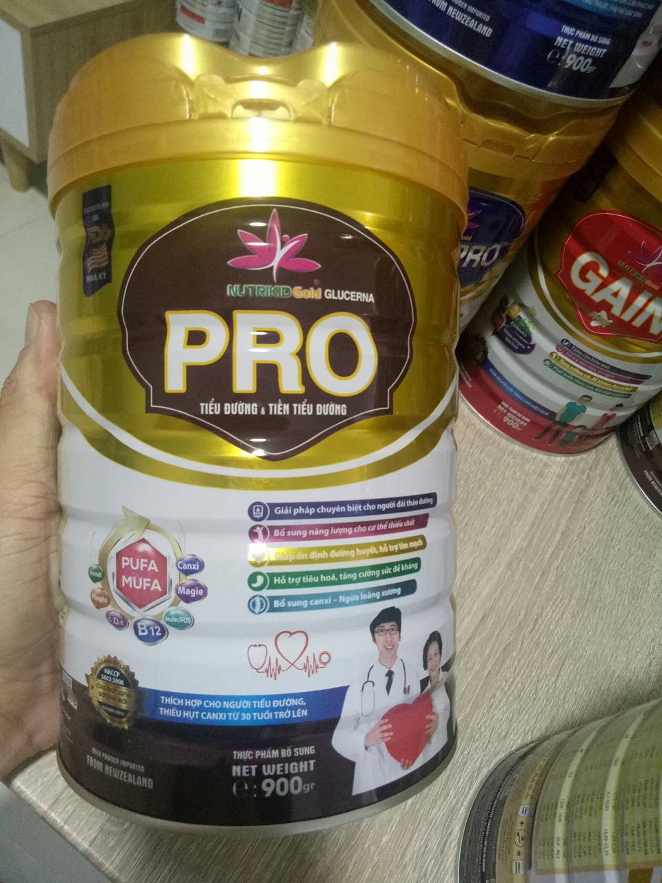 Sữa cho người Tiểu đường ổn định đường huyết Nutrikidgold Pro 900g Sữa dinh dưỡng cao cấp cho ...