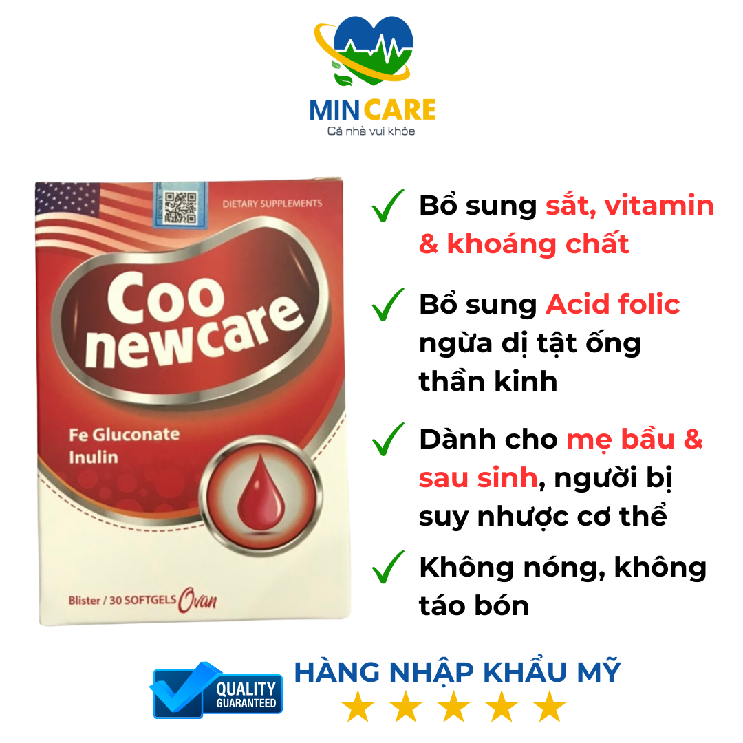 Coo Newcare - SẮT tổng hợp không gây táo bón cải thiện Thiếu máu cho Mẹ ...