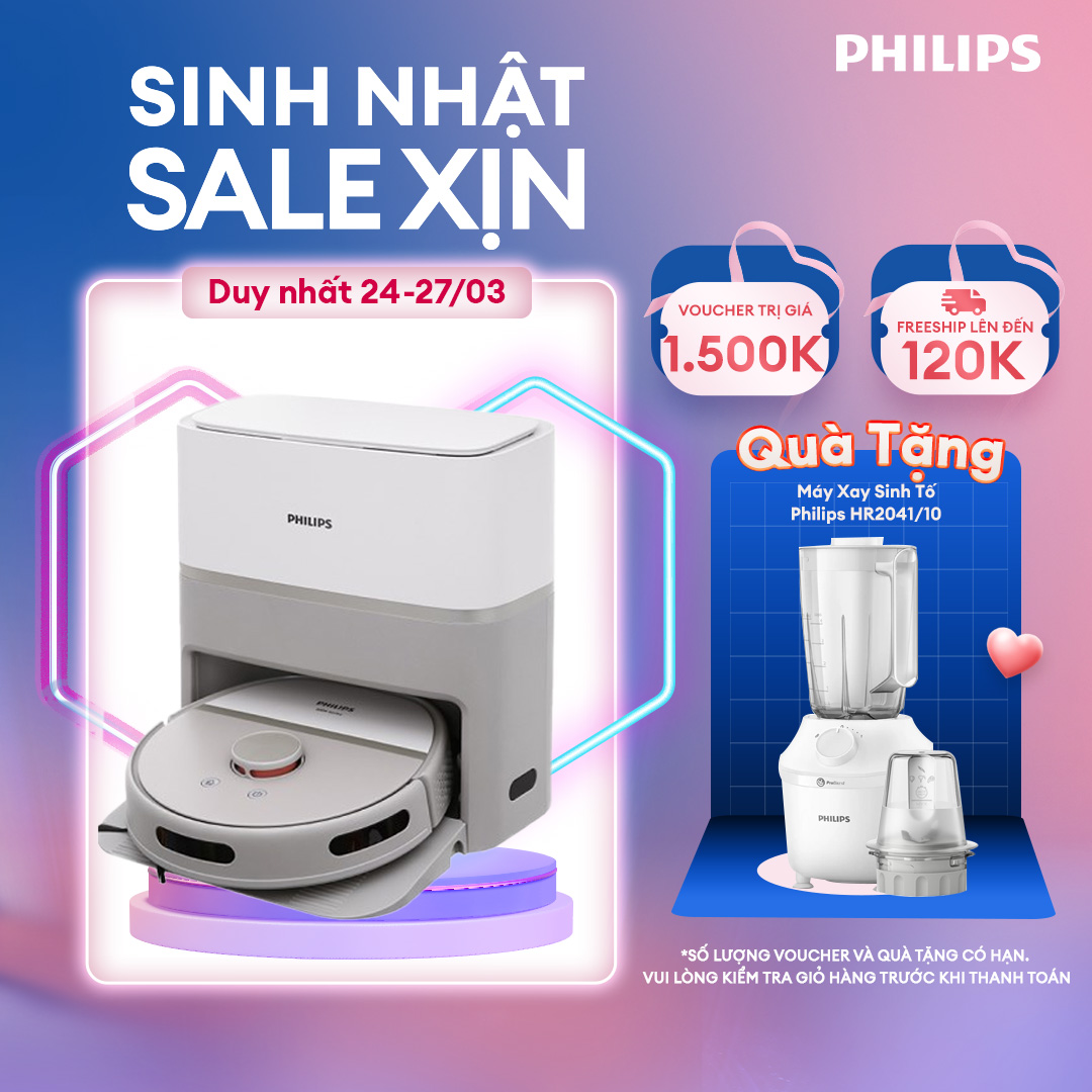 Robot Vừa Hút Bụi Vừa Lau Philips XU6500/82 Lực Hút 2700PA - Hàng Chính ...