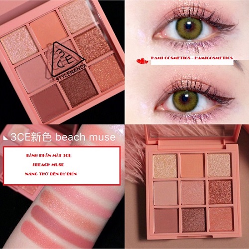Bảng Phấn Mắt 3CE Beach Muse: Tone Hồng Nàng Thơ Bên Bờ Biển Multi Eye ...