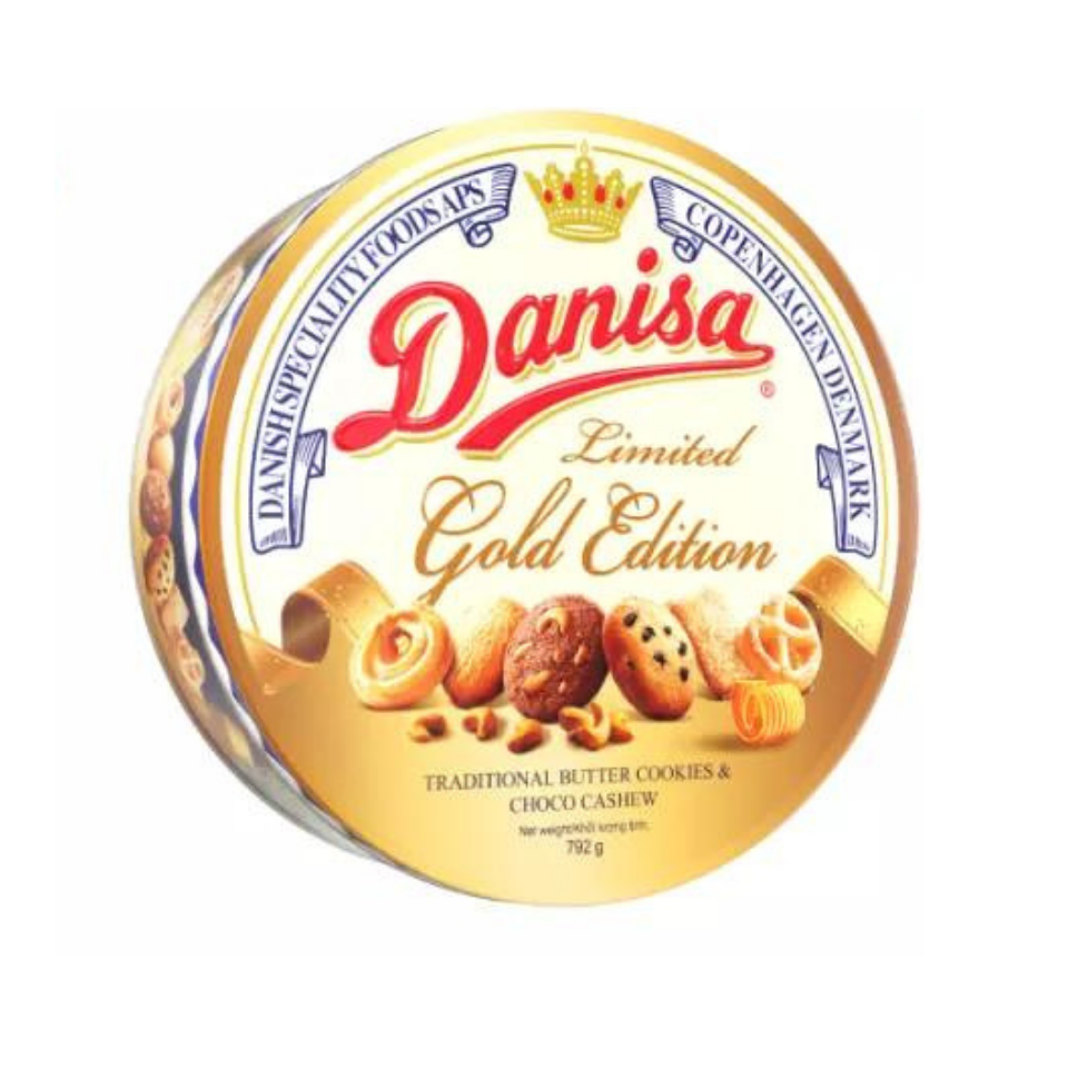 [HCM ship 2h] Bánh quy bơ Danisa Limited Gold Edition 6 Vị Đặc Biệt 792g ( date tháng 12/2023 ...