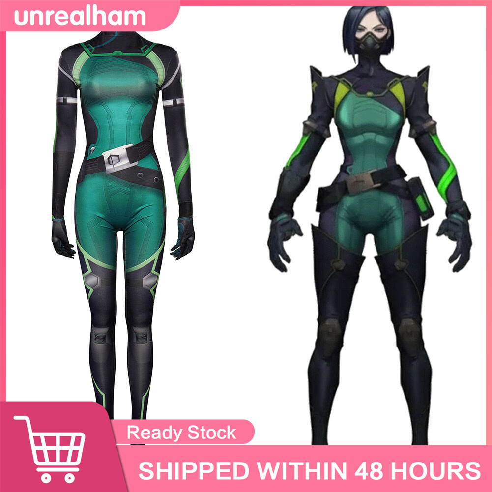 In Stock VALORANT Viper Cosplay Costume Jumpsuit Outfits Halloween ...