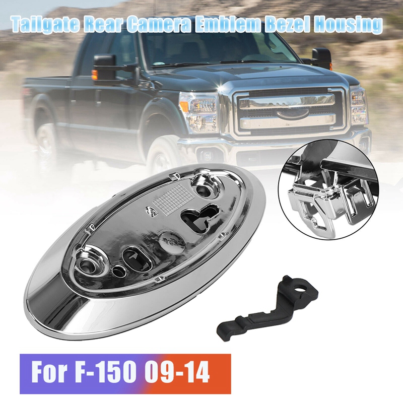 Tailgate Back Up Rear View Camera Emblem Mount Bezel Housing for Ford F ...