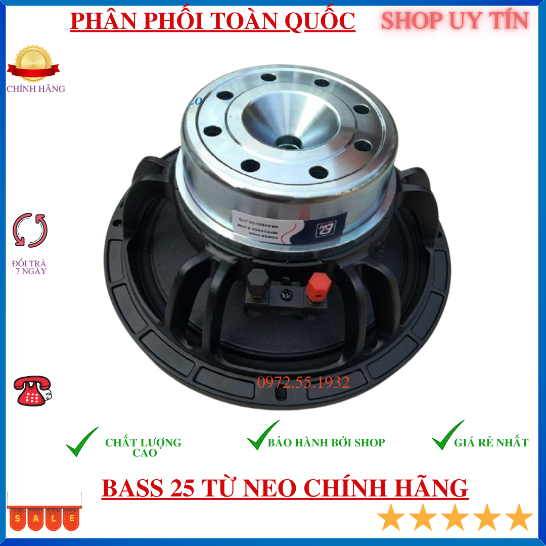 Củ loa bass 25 côn 75 hàng nhập khẩu âm thanh đỉnh luôn - bass từ neo - giá 1 chiếc - MixASale