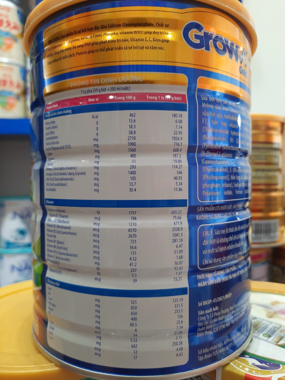 Sữa ARTI Grow A 1 6-24 Tháng- DATE 2024 (900g) - MixASale