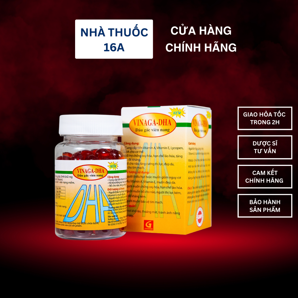 VINAGA - DHA VIÊN DẦU GẤC - BỔ SUNG OMEGA 3, VITAMIN A, E, LÀM CHẬM LÃO ...