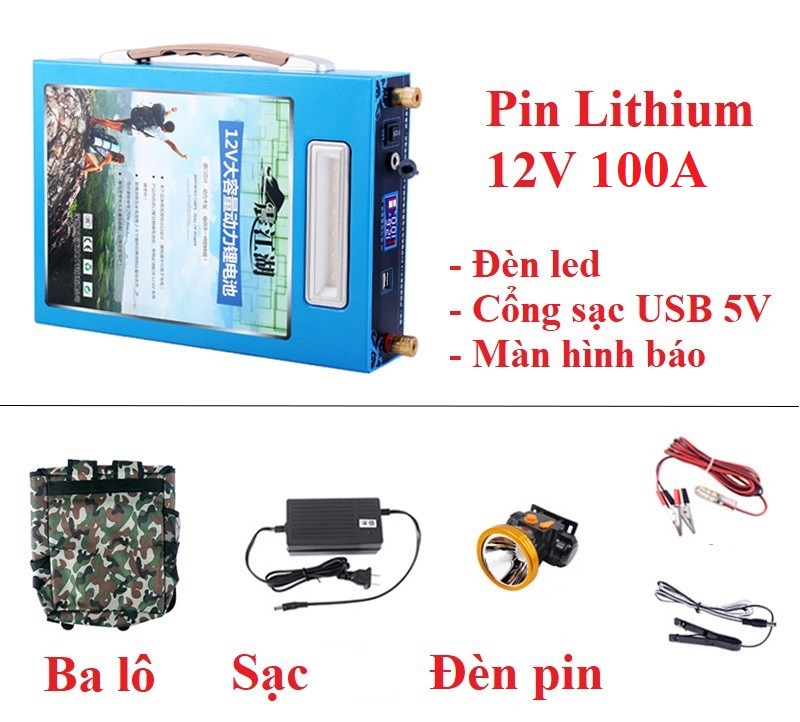 Pin lithium 12V - 100Ah - Pin lithium 12V - 100Ah - Tây Nguyên Shopping ...