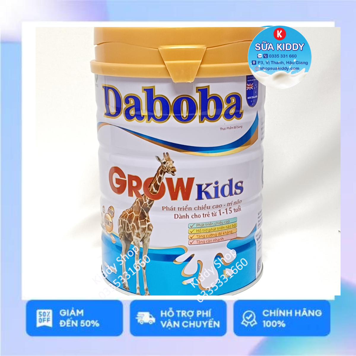 Sữa bột Daboba Grow Kid 900g Tăng chiều cao, phát triển trí não | Lazada.vn