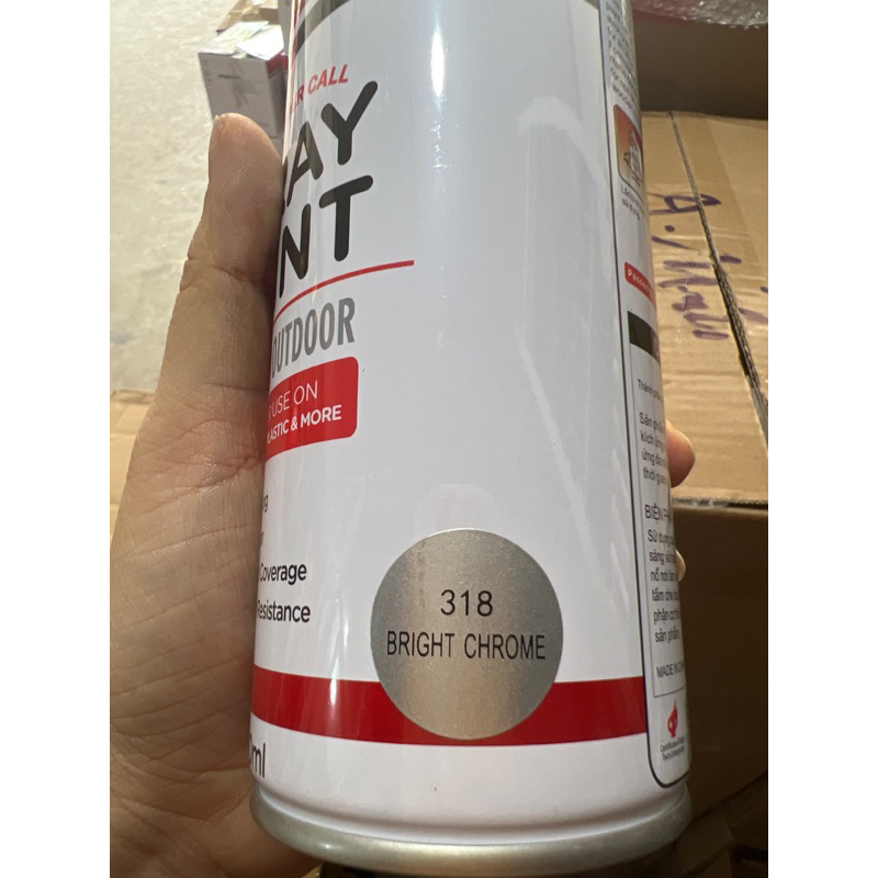 Sơn Sano Mạ Inox Chrome 318 Chai Lớn-400Ml - MixASale
