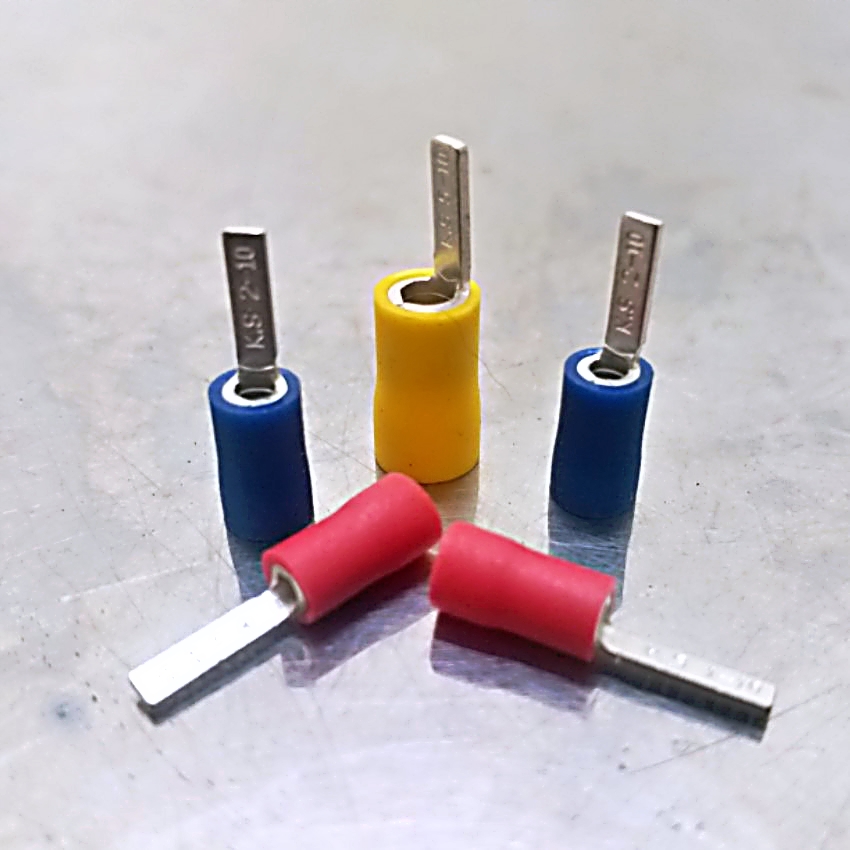 Đầu cos dẹp bọc nhựa cao cấp KST cốt pin dẹt bằng đồng bấm nối dây điện ...