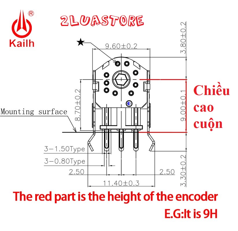 Cuộn chuột Scroll Encoder ALPS TTC 5mm 7mm 8mm 9mm 10mm 11mm 12mm 13mm ...