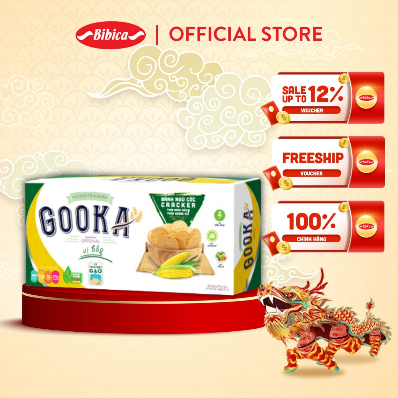 Bánh Gooka Cracker Ngũ Cốc Khoai Tây Bibica 160g | Lazada.vn