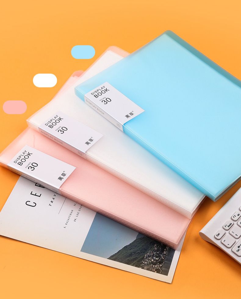 Bìa nhựa , File lá Clear Book nhiều màu đủ loại 20/30/60 lá | Lazada.vn