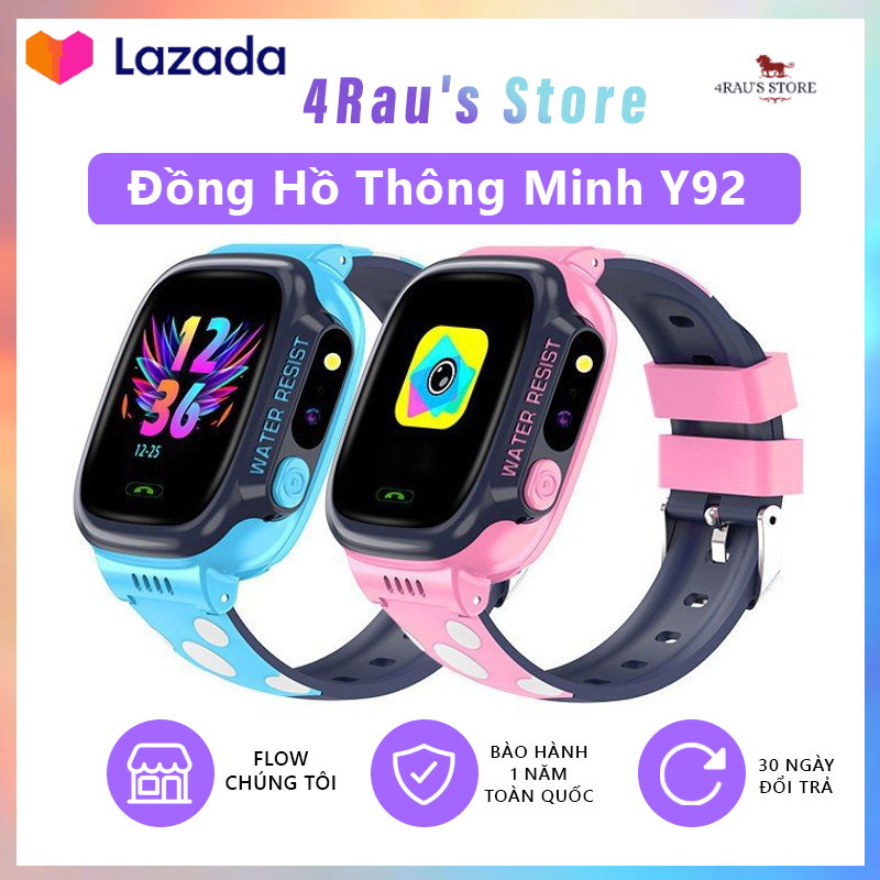 Đồng hồ thông minh trẻ em y92 lắp sim định vị cảm ứng chống nước nghe gọi